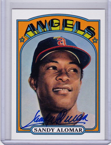 Sandy Alomar Sr Angels Autograph 2016 Topps Archives 1972 Fan Favorites ...