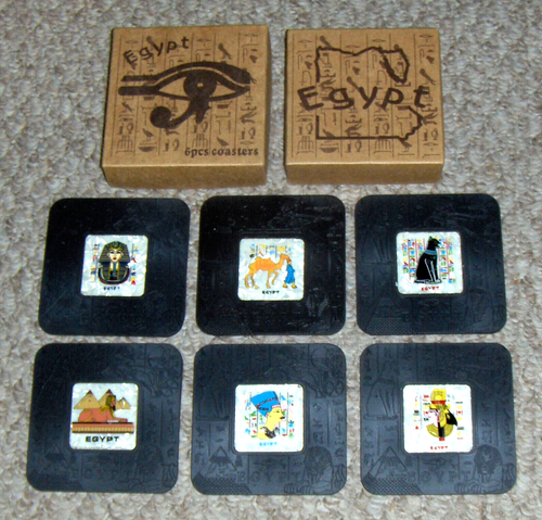 EGYPT Egyptian Hieroglyphics Beverage COASTERS ..Lot of 6 | eBay