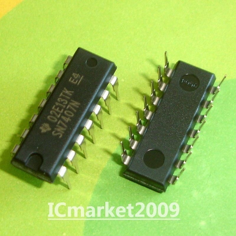 5 PCS SN7407N DIP-14 7407 SN7407 HEX Buffers / Drivers With Open ...