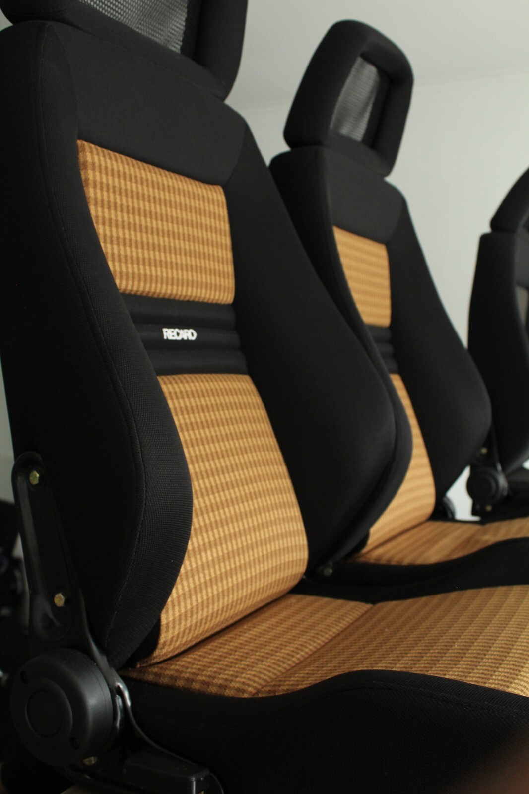 RACING SEAT UNIVERSAL MODEL LX BROWN TARTAN MESH PAIR LEFT RIGHT | eBay