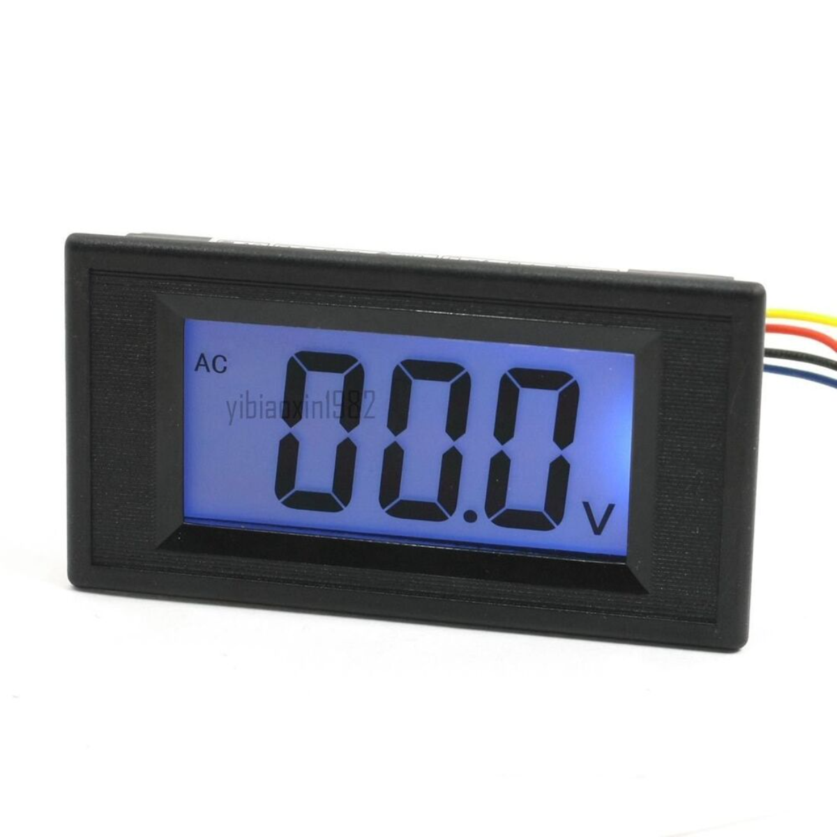 Blue Panel Mount LCD Display Voltage Measuring Volt meter AC 200V ...