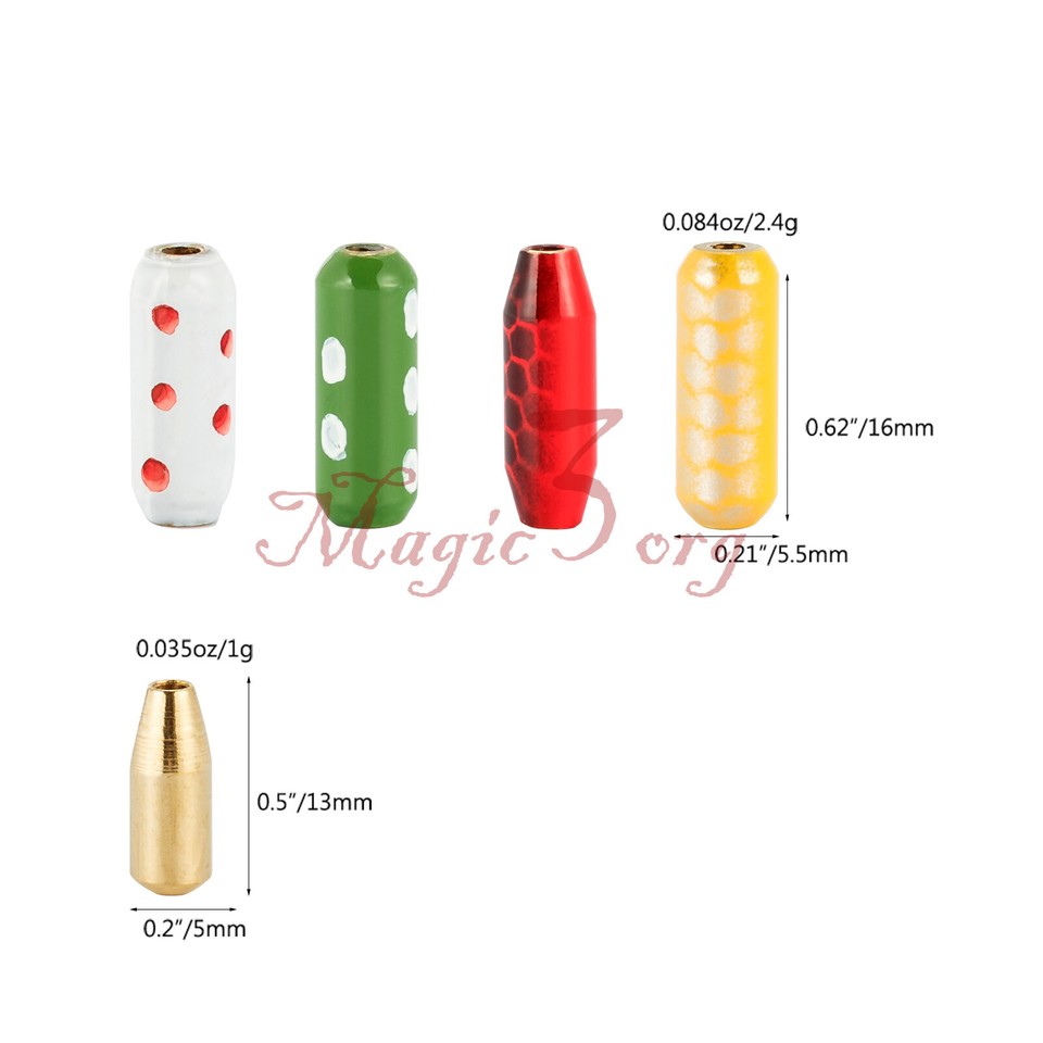48/50pcs Spinnerbait Bodies Brass Lure body Colorful Spinner Making ...