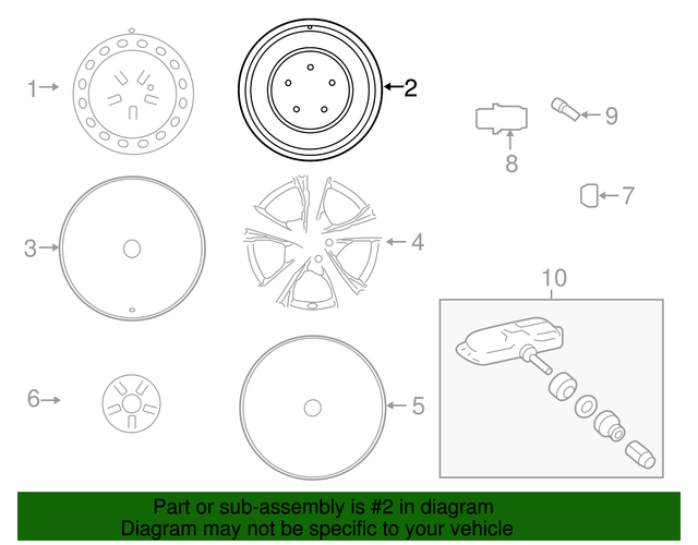 Toyota Corolla Painted 16 Inch OEM Wheel 2009-2017 4261112B80 ...