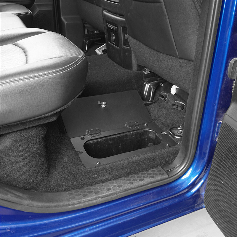 Fit 09-18 Dodge Ram 1500/2500/3500 Rear Seat Floor Storage Tray Lock ...