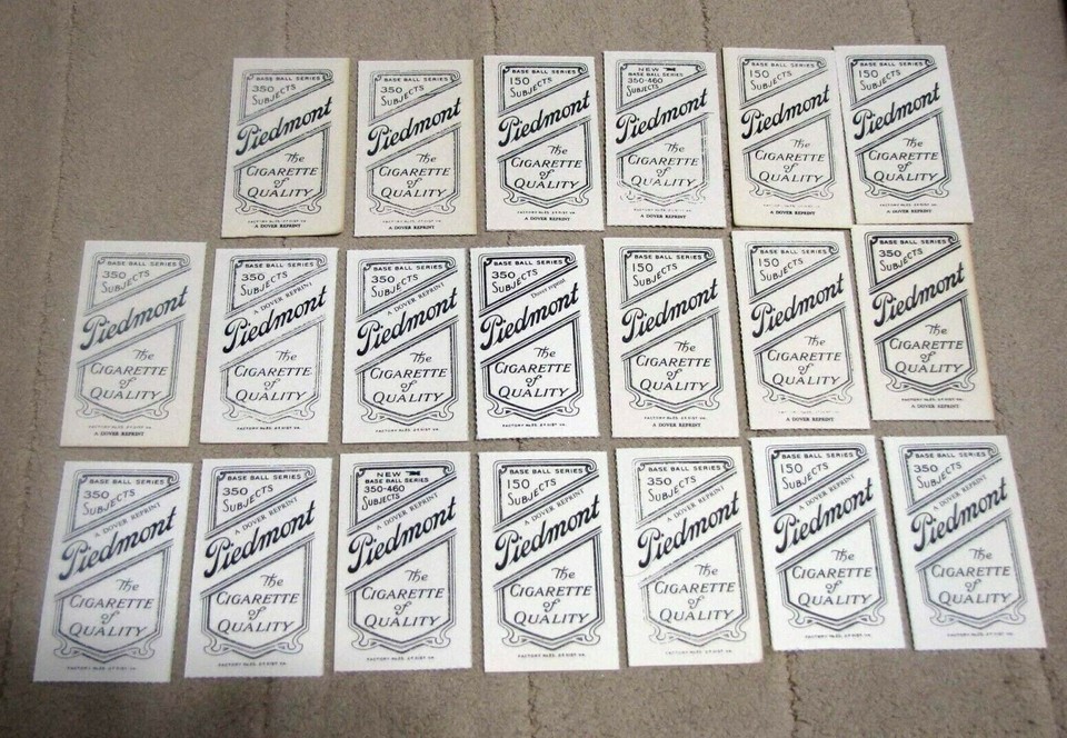 Dover Reprints - 1909-11 T206 Piedmont Back Baseball (Pick Your Players ...