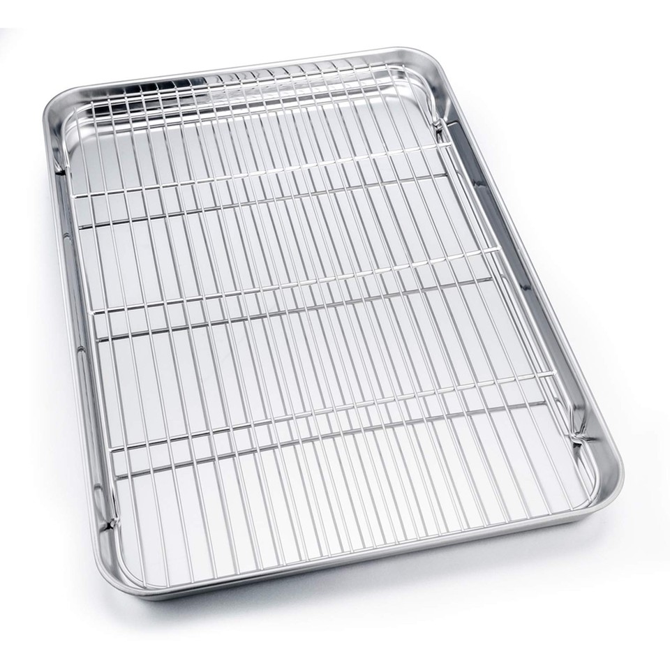 Extra Large Baking Sheet And Rack Set Stainless Steel Cookie Sheet ...