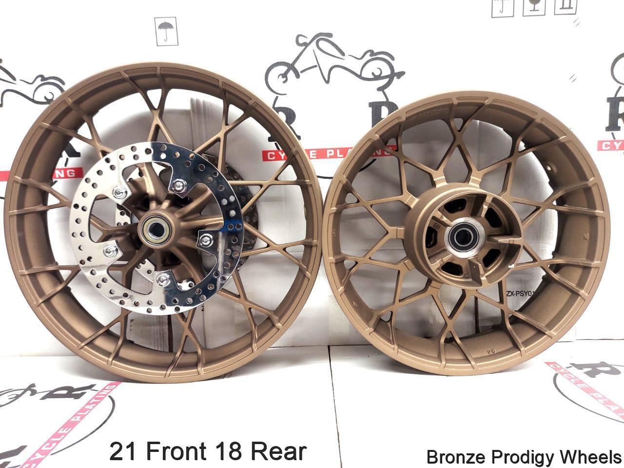 Harley Bronze 21" Front 18 Rear Prodigy Wheels 09-24 Ultra Glide Road ...