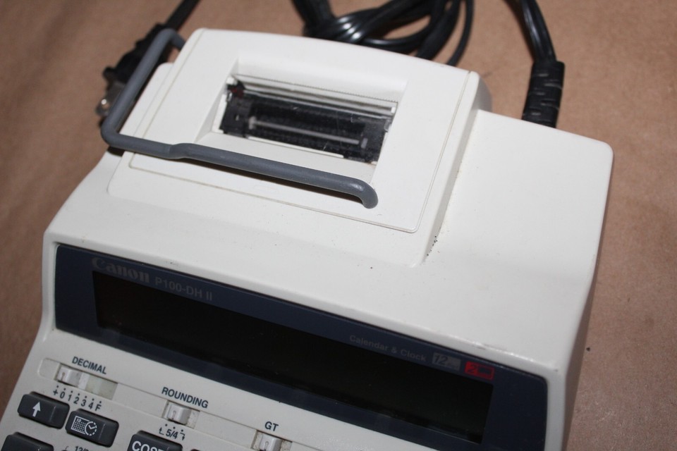 Canon P100-DH II Printing Calculator 12 Digit Display Works | eBay