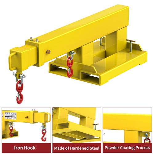 5500lb Capacity Fork Mounted Telescoping Crane Jib Boom with Manual ...