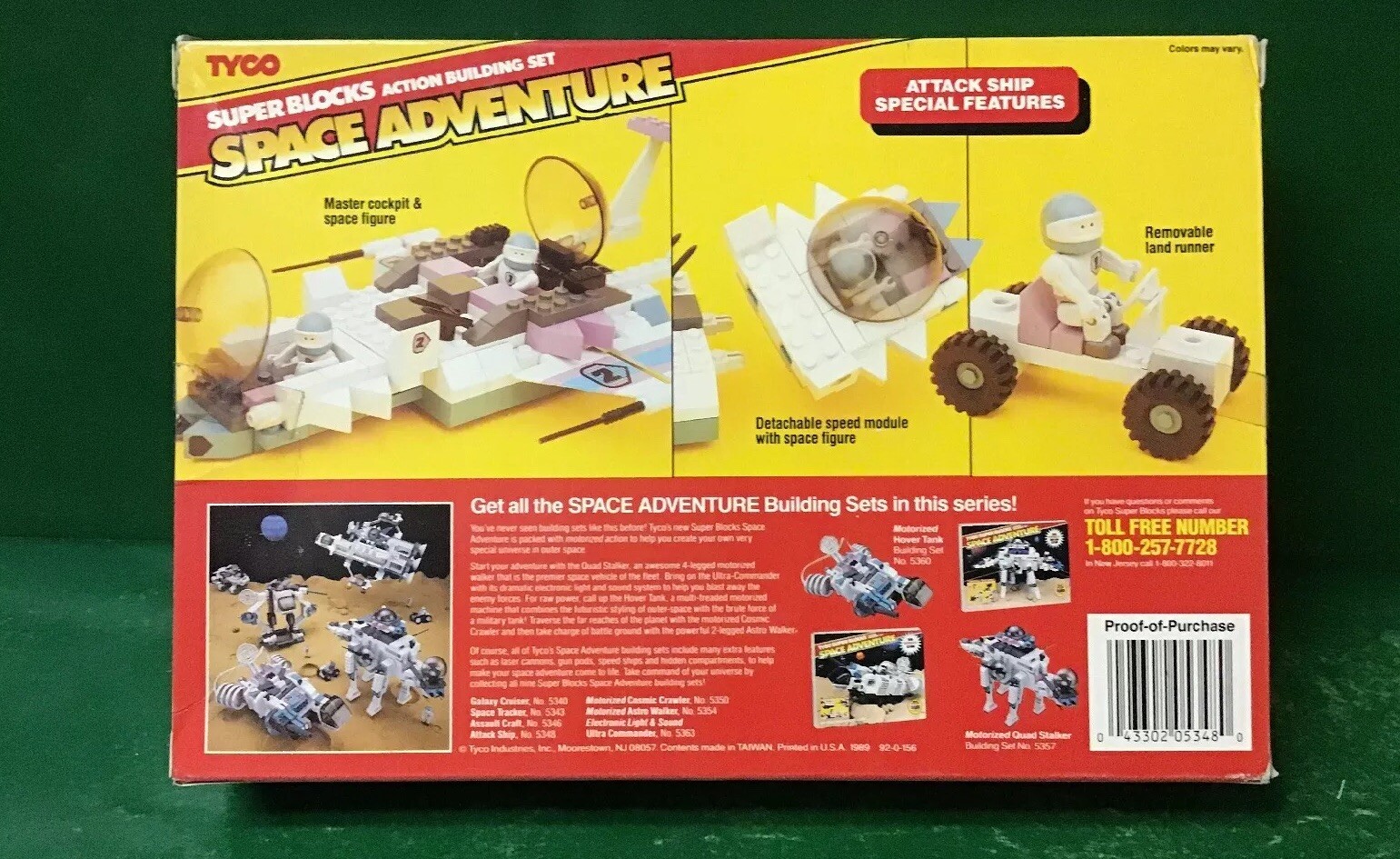 1989 Super Blocks SPACE ADVENTURE : “ATTACK SHIP” NIB By TYCO | eBay