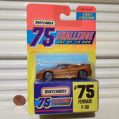 Matchbox 1997 Gold Challenge 75 #75 FERRARI F-50 Nu in C9 Nu Mint ...
