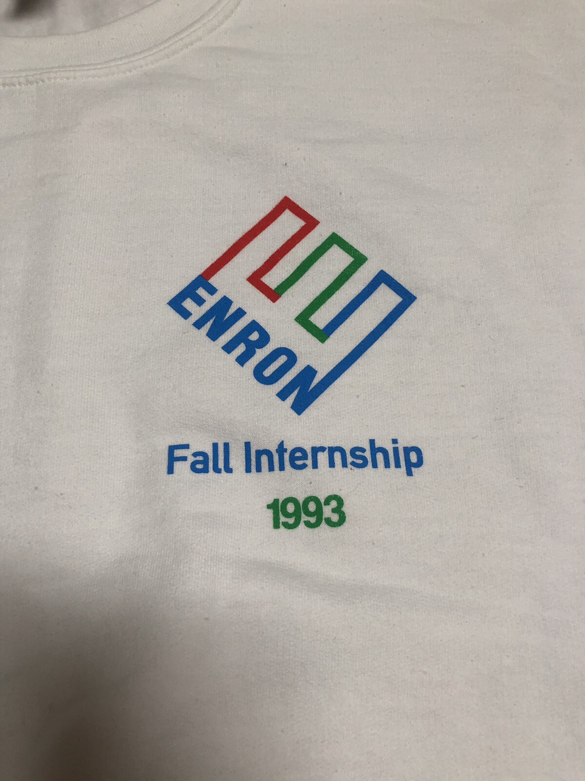 Enron Fall 1993 Internship Sweatshirt, M, RARE | eBay