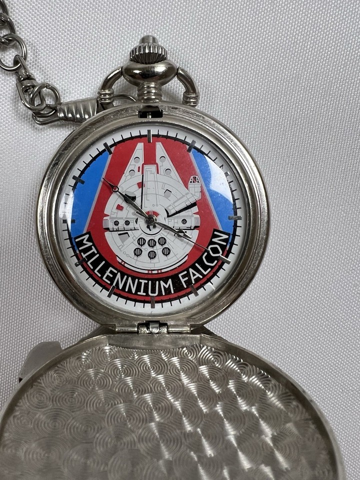 Star Wars Millennium Falcon Stainless Steel Deluxe Pocket Watch ...