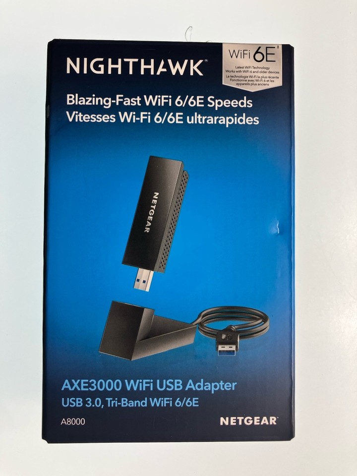 NETGEAR Nighthawk A8000 AXE3000 Tri-Band Wi-Fi 6E USB 3.0 Adapter ...