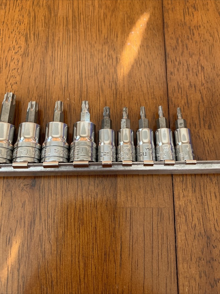 Snap On Tools 12-Piece 3/8”-1/4”Drive Torx Bit Socket Set T8-T55 ...