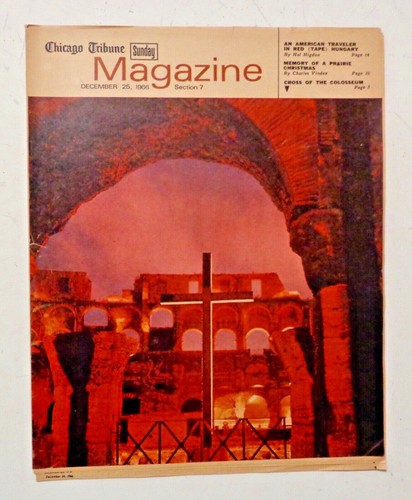Vintage 1966 CHICAGO TRIBUNE MAGAZINE Christmas - American Traveler in ...