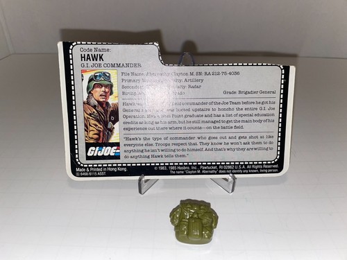 GI Joe ARAH - HAWK (v2) - 1986 Original - File Card with Backpack | eBay