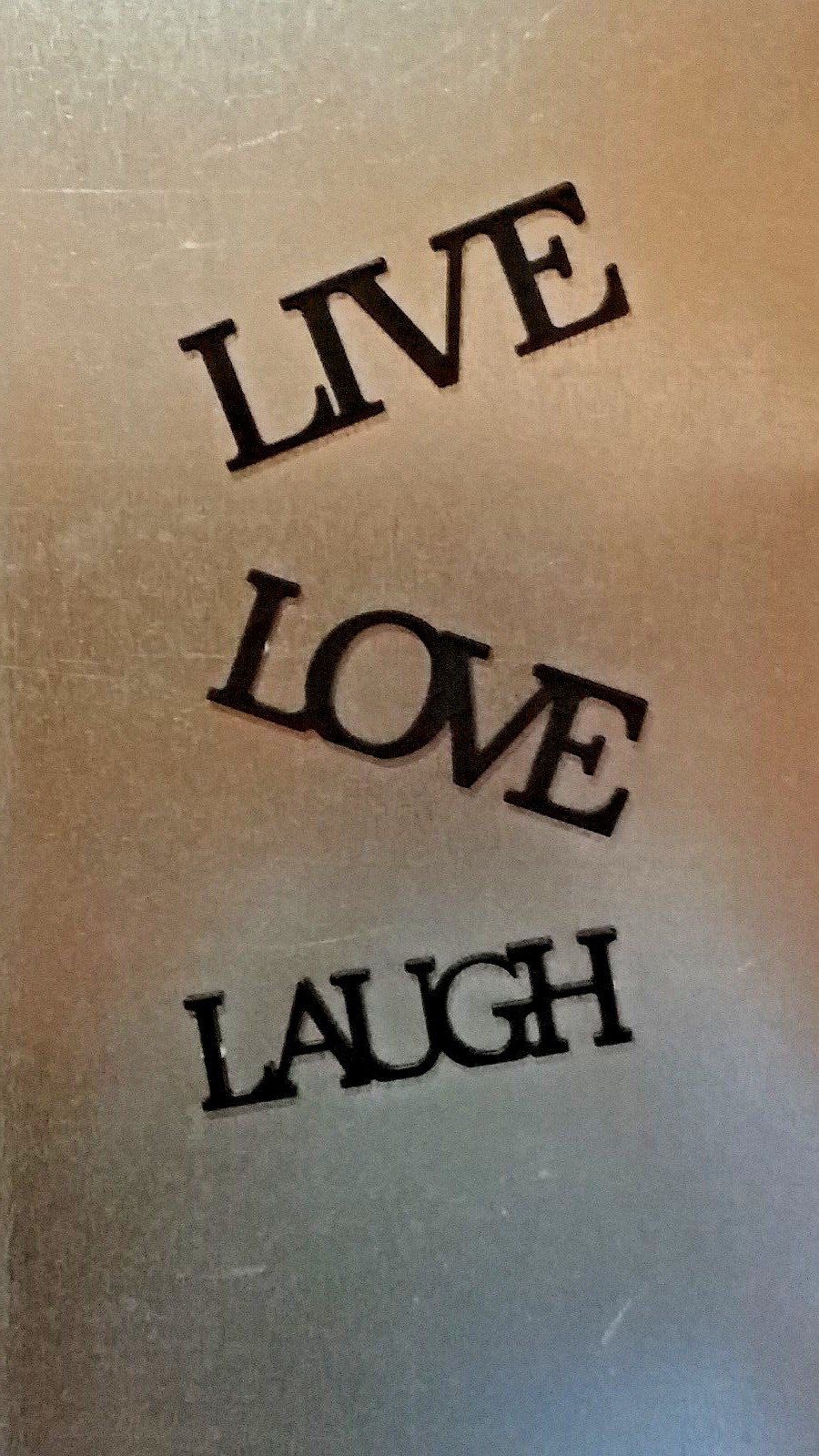 Live Love Laugh Cut-Out Word Magnets, Black, Metal, LLL, New | eBay