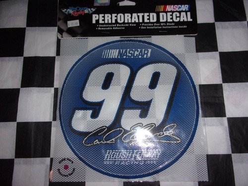 Carl Edwards #99 Perforata Calcomania Nascar 8.5x8.5 | eBay