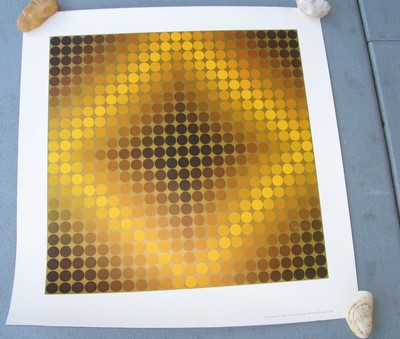 1972 Victor Vasarely Lithograph DIA-OR CF- Bruckmann K.G. Munich ...