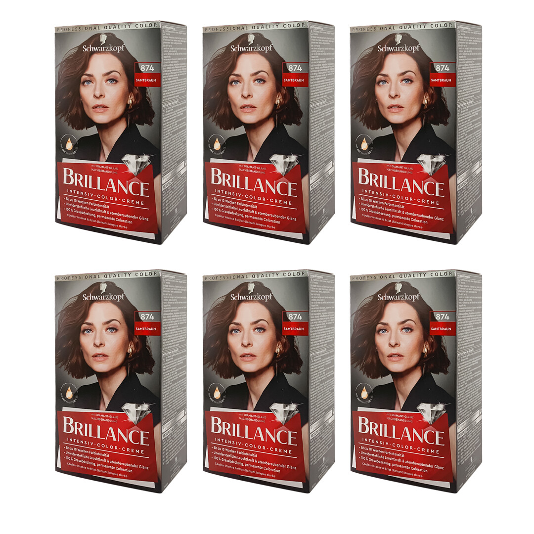 6x Schwarzkopf Brillance Intensiv Color Creme Haarfarbe (6x160ml) | eBay