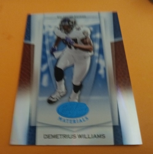 2007 Demetrius Williams Leaf Certified Materials MIRROR BLUE #97 RAVENS ...