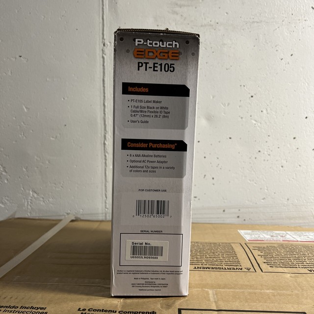 Brother P-Touch PTE105 Handheld Label Maker - Orange/Black for sale ...