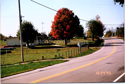 Found Photo - 90s - Pretty Rural Countryside Town Autumn Fall Day Trees ...