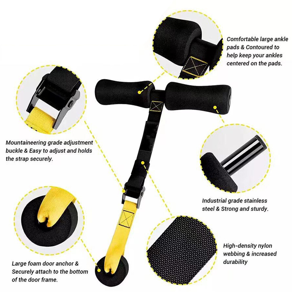 Hyperextension Sit Ups Spanish Squats Portable Hamstring Strap ...