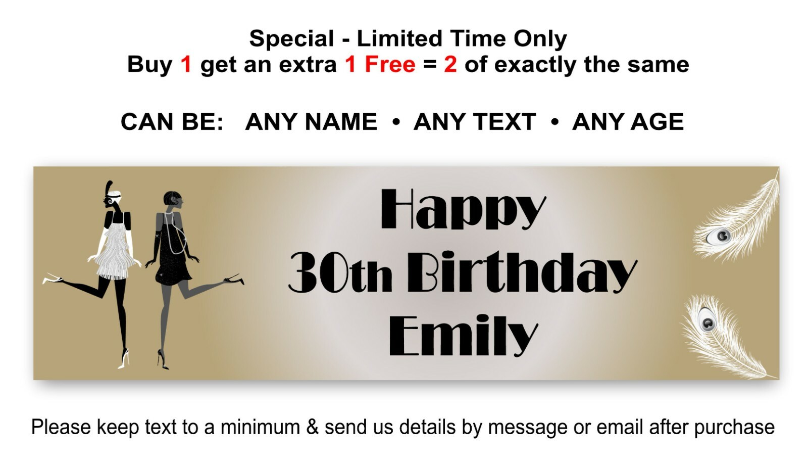 Flappers Birthday Party Banner Signs, 1920s Gangsters Theme | eBay