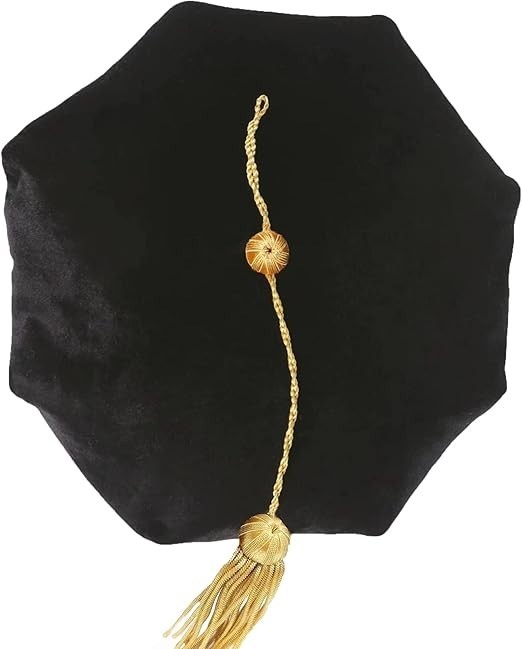 Doctoral Graduation Tam 8 Sides Doctorate Cap Phd Blue/Black Velvet ...