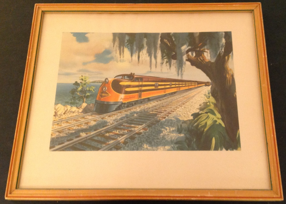 Vintage 1940s Original Illinois Central Railroad Panama Limited Print ...