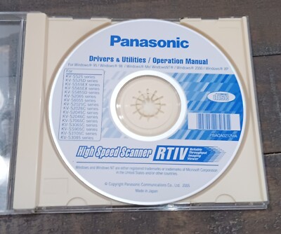 NEW Never Used Panasonic RTIV Rapid Scanner Scanning Pc CD-Rom software ...