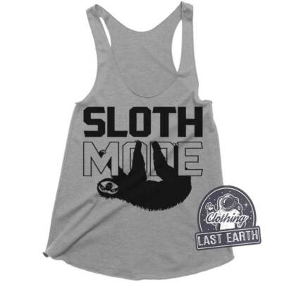 Sloth Tank Top Sloth Mode Funny Novelty Graphic Tee Sloth Gift For Men ...