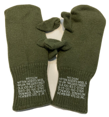 1983 Original U.S. Army Military Wool Nylon Trigger Finger Mitten ...
