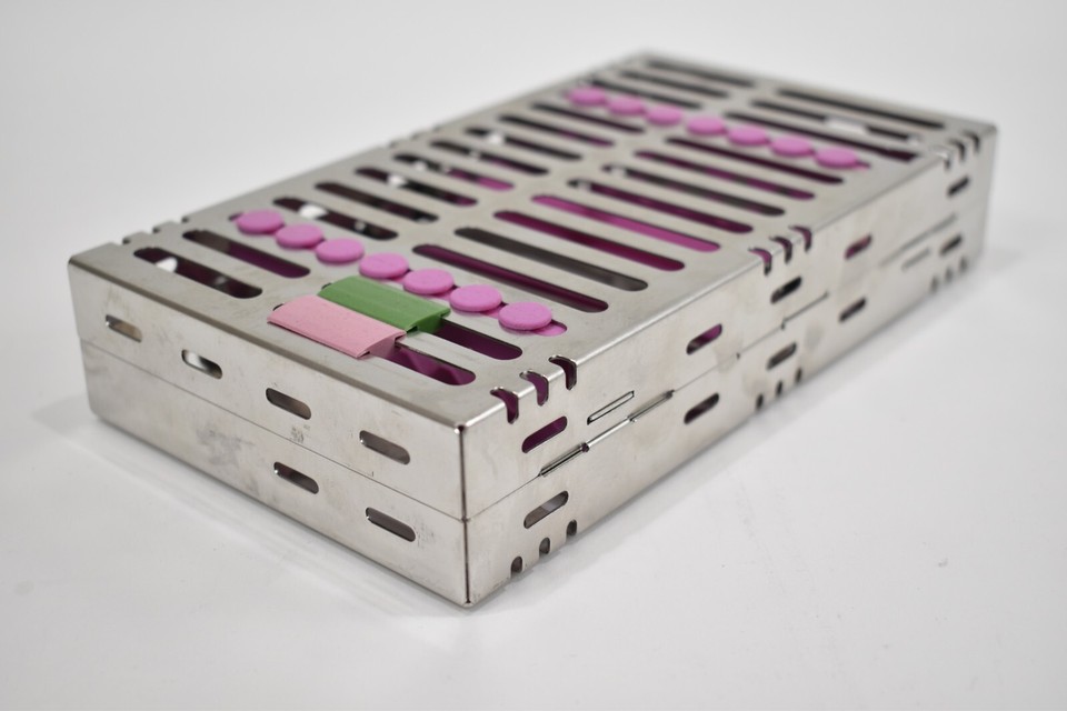 Hu-Friedy Sterilization Cassette, Double Decker 14 Instruments 4.5" x 8 ...