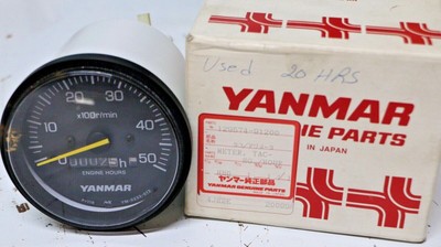 OEM Yanmar 5000 RPM Tachometer 5K Tach Gauge P=116 Hour Meter 129574 ...