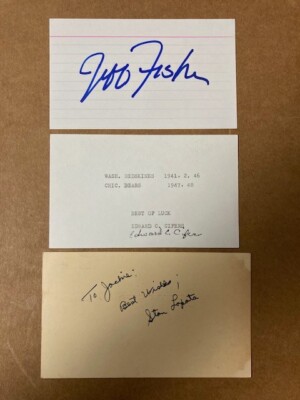 Jeff Fisher Bears/Titans Signed 3x5 Index Card(auction for one) with ...
