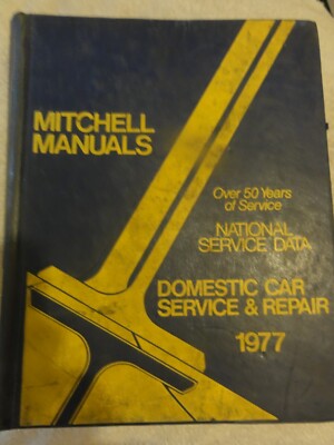 1977 Mitchell Manuals Domestic Car Service Shop Repair hardcover Book Wiring + | eBay