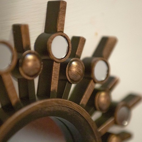 3pc Bronze Sunburst Mirrors Wall Hanging Aztec Round Home Decor ...