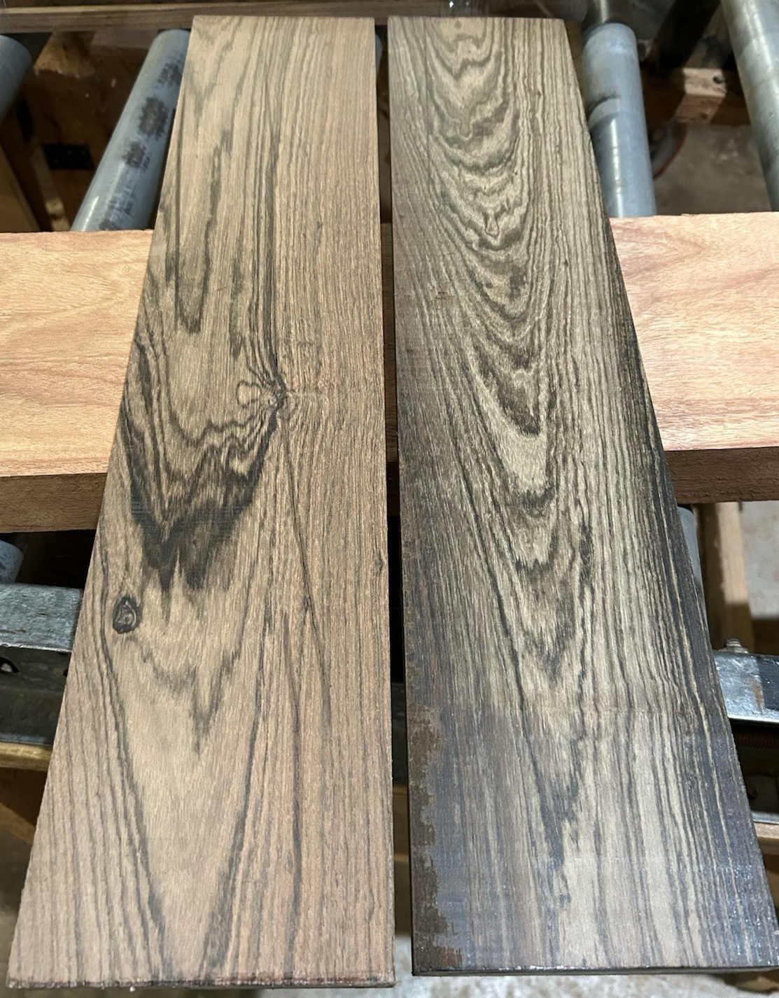 2 BEAUTIFUL PIECES KILN DRIED S2S BOCOTE LUMBER WOOD ~24" X 5" X 3/4 ...