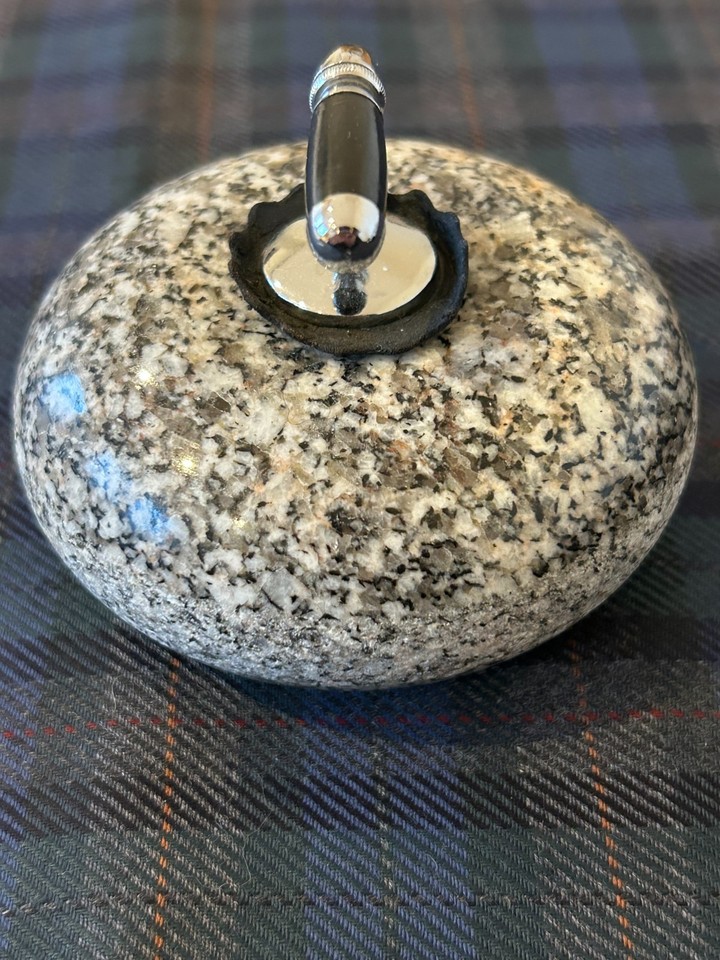 A Stunning Rare & Beautiful Scots Granite, Miniature Curling Stone 3.5 ...