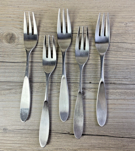 LAUFFER MAGNUM Satin Stainless 6 3/4" SALAD FORKS (5) Japan/Viet ...
