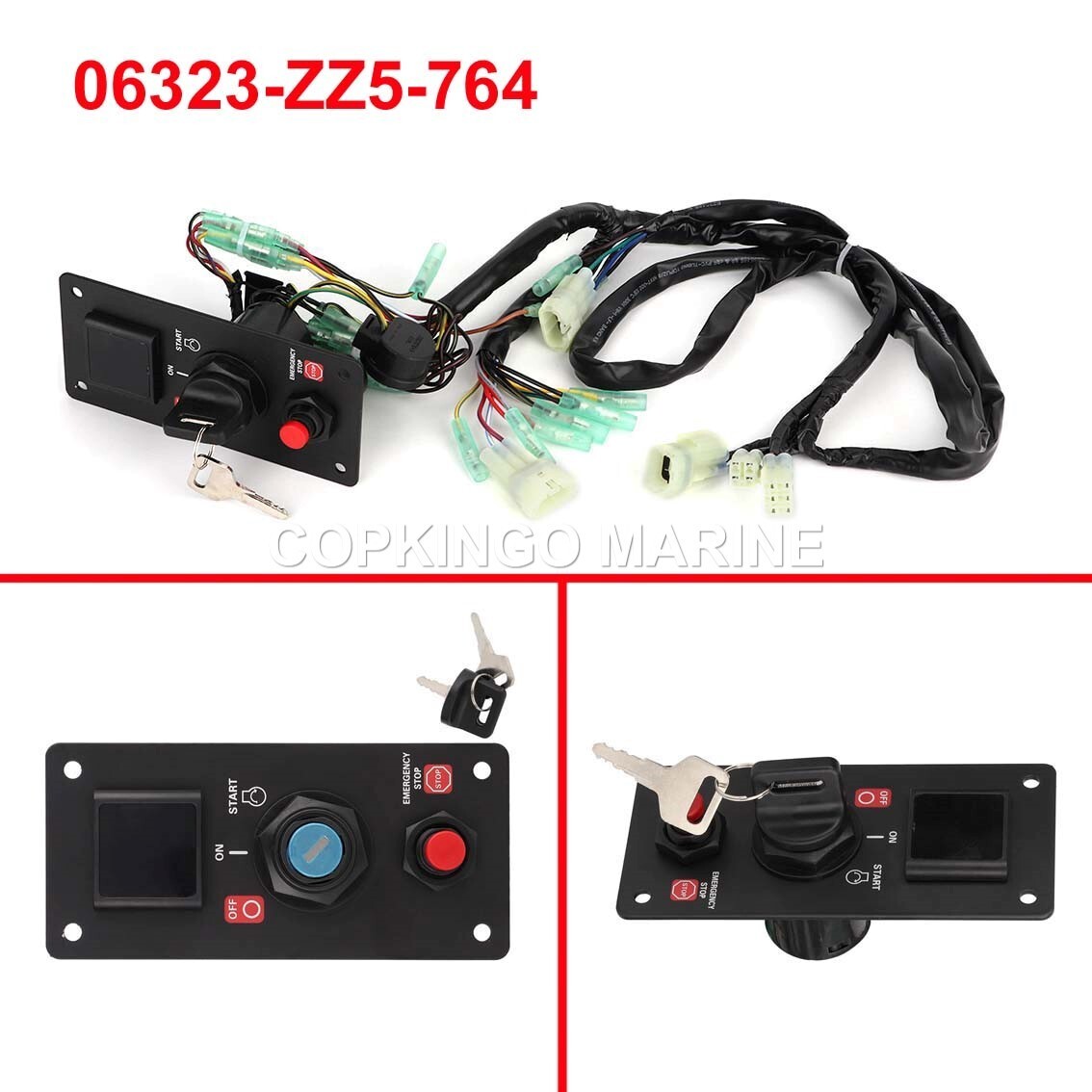 Engine BRP Ignition Cut Off Switch 06323-ZZ5-764 For Honda Outboard ...