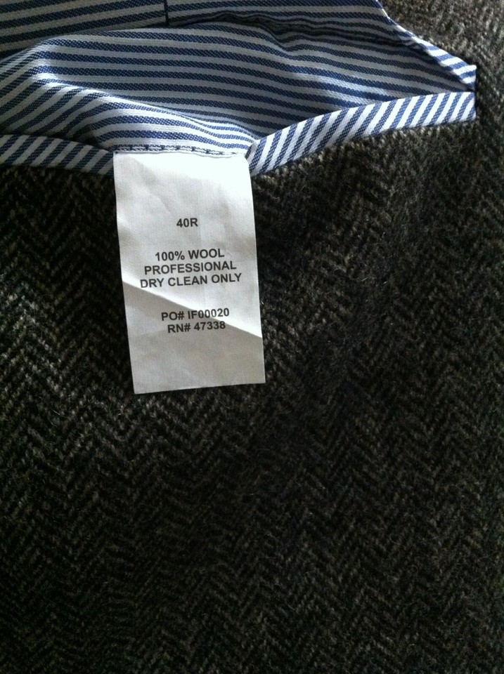 TOMMY HILFIGER MENS NEW GRAY 100% WORSTED WOOL SPORT COAT JACKET BLAZER ...