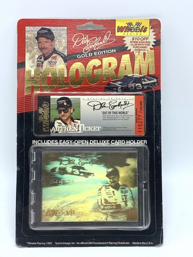 Dale Earnhardt Sr 1992 Gold Edition Hologram Card & Authen Ticket ...