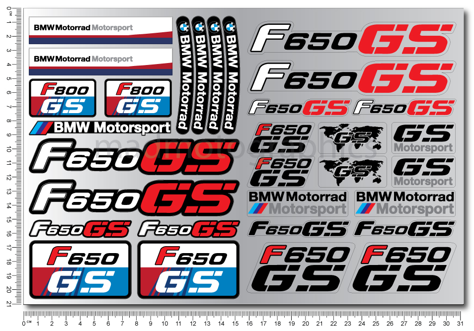 Motorbike Graphics Kit For BMW F850GS F750GS 2018-2023 40 Year Decals ...