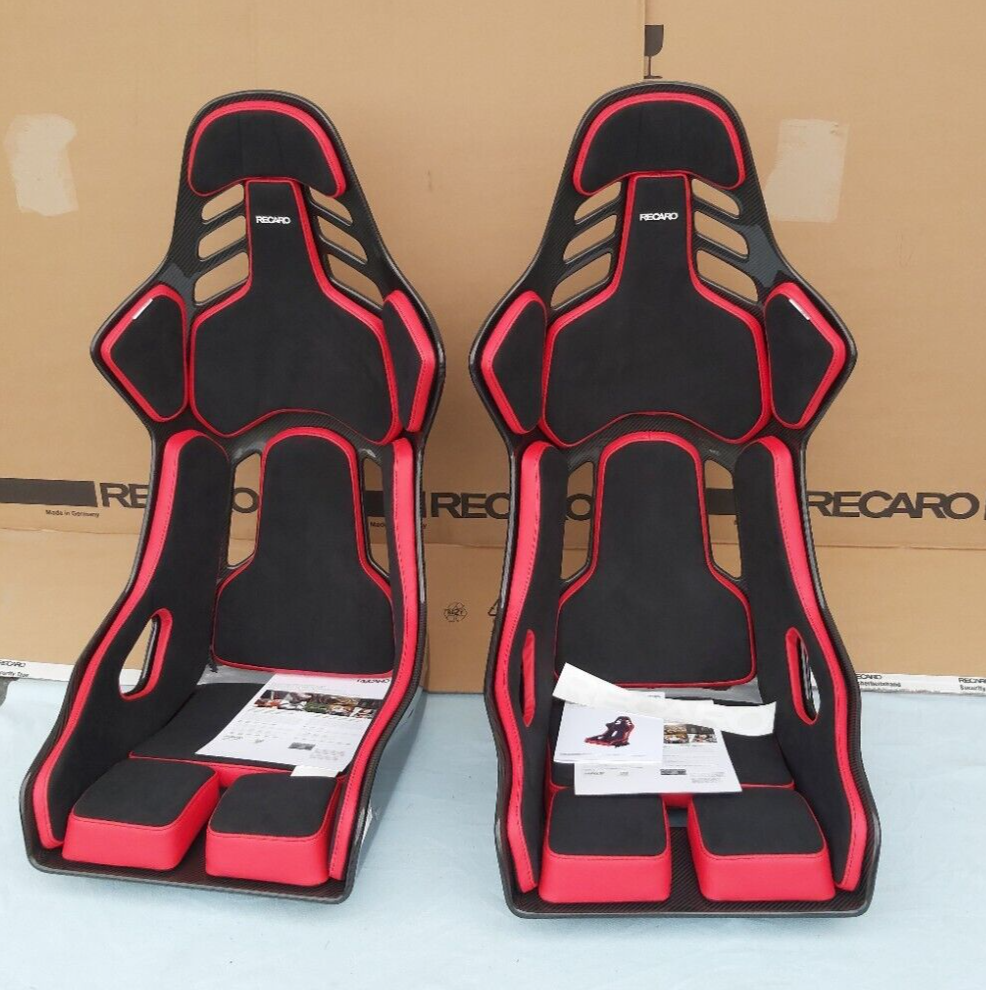 RECARO PODIUM SEATS, L,CARBON FIBER REINF.SHELL, FIA, ALCANTARA/LEATHER ...