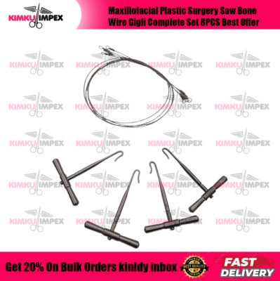 Maxillofacial Plastic Surgery Saw Bone Wire Gigli Complete Set 8PCS ...