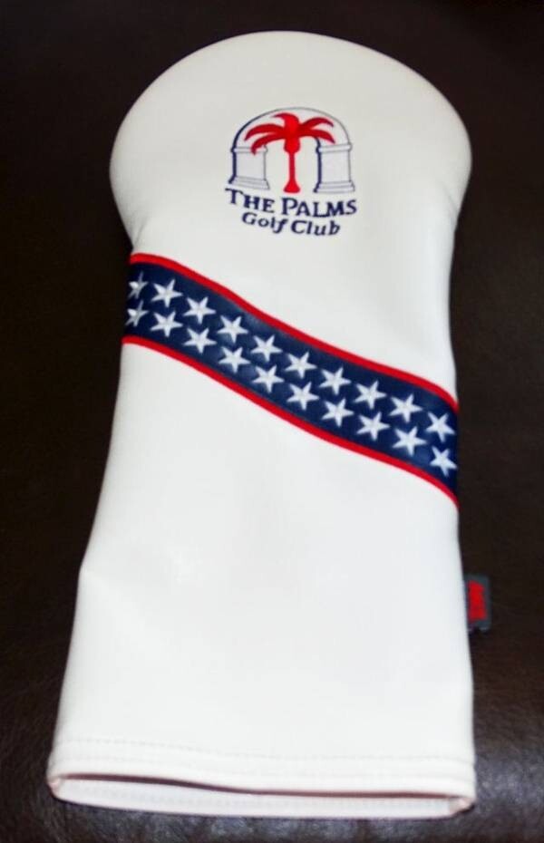 New AM&E White/Navy Red Ultraleather Liberty Driver Headcover The Palms ...